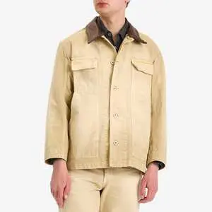 ジャケット・アウター AURALEE ORGANIC COTTON DUCK BLOUSON (4) Auralee Organic Cotton Duck Blouson In Light Beige - 35% Off